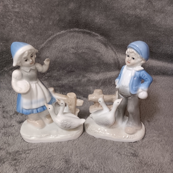 Unique Vintage | Accents | Vintage Lego Fine Porcelain Dutch Boy Girl ...